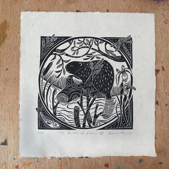 The Beast of Dean Original Linocut (various designs) – PRIOR SHOP
