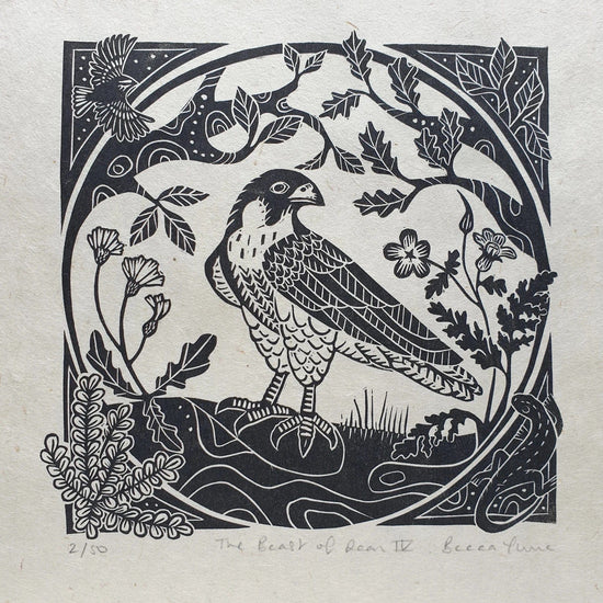 The Beast of Dean Original Linocut (various designs) – PRIOR SHOP