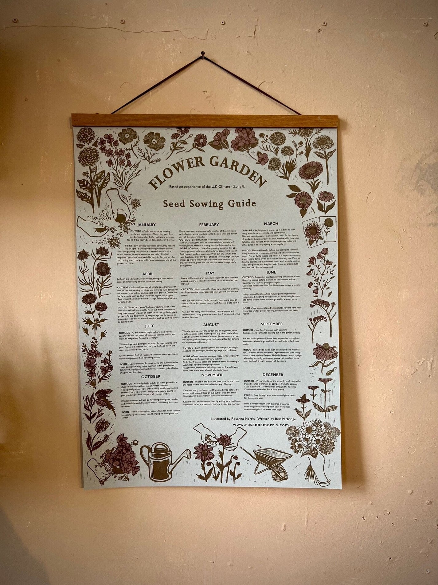 Seed Sowing Guide - Vegetables and Flowers (A2 Poster) – PRIOR SHOP