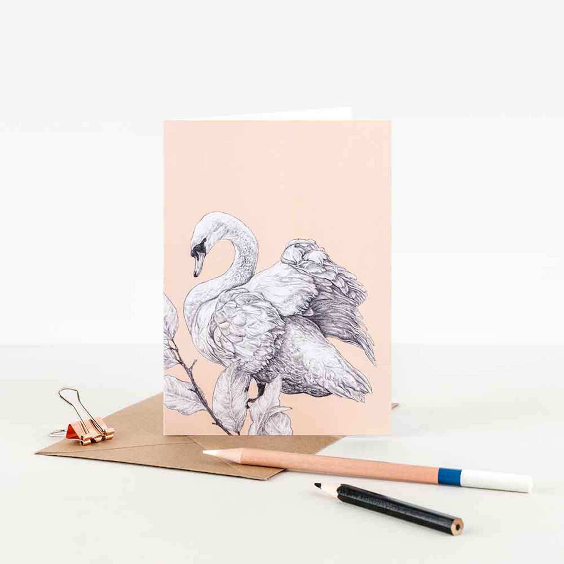 Mute Swan Greetings Card – PRIOR SHOP