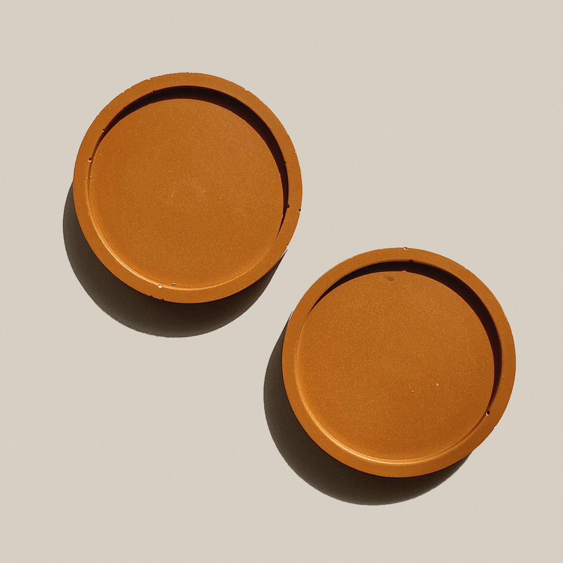 Jesmonite Round Coasters (Pair) in Terracotta – PRIOR SHOP